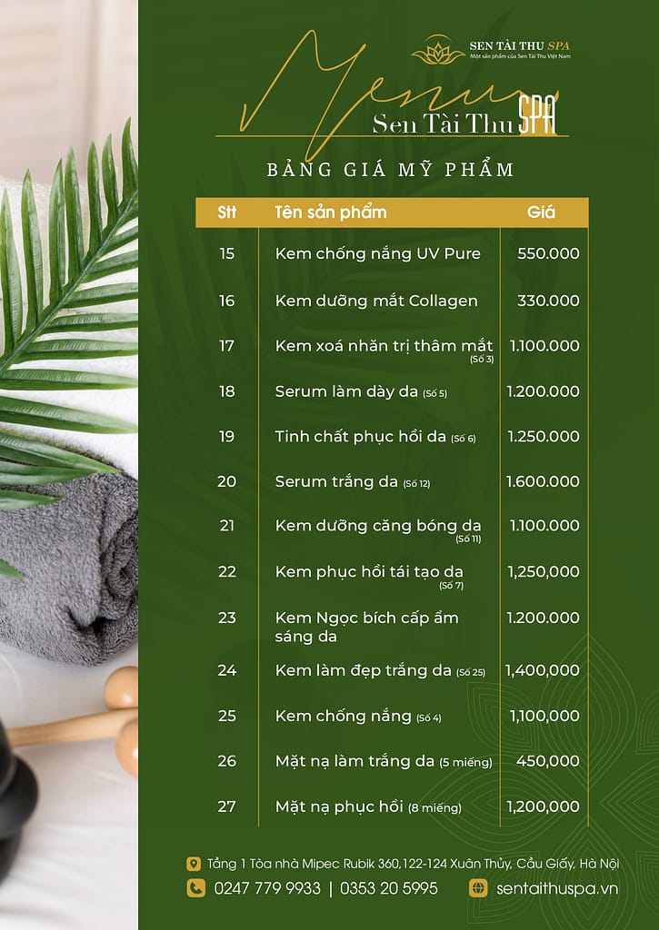 Sen Tài Thu Spa Mipec - Sen Tài Thu Spa